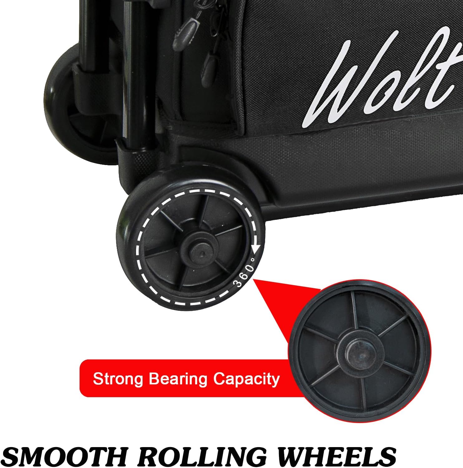 WOLT |3 Ball Bowling Bags with Wheels,3 Ball Bowling Bag with Separate ...